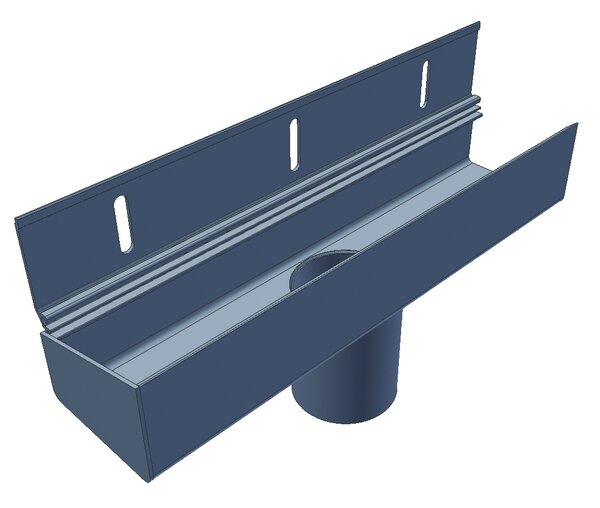 Edge balcony gutter systems